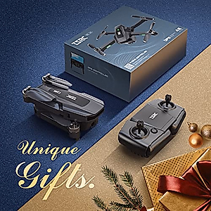 TENSSENX Foldable GPS Drone with 4K UHD Camera for Adults, TSRC Q5 Quadcopter with Brushless Motor, Auto Return, Follow Me, Circle Fly, Waypoint Fly, Beginner Mode, Headless Mode, 52 Mins Long Flight