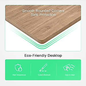 Coral Flower End Table, Side Table, TV Tray, C Shaped Snack Table with Metal Frame, Rolling Casters, Industrial, for Living Room, Bedroom,Light Walnut