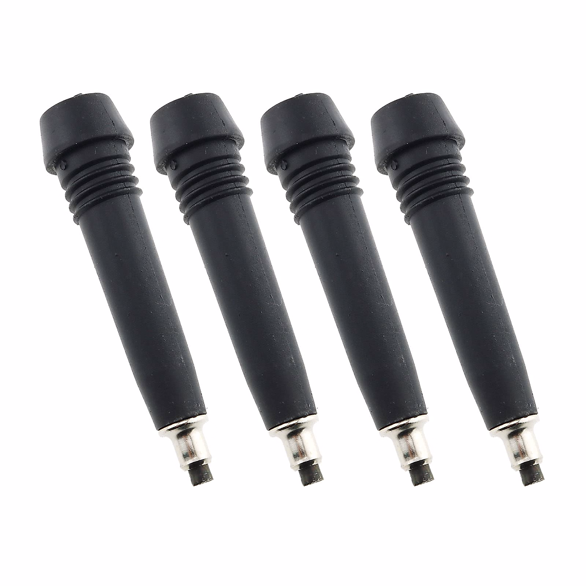 Alpenstock Tip E-outstanding 4PCS Black Carbon Tungsten Steel Trekking Rod Tip Replacement for Hiking Walking Treking Carbide Flextip