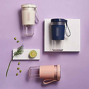 Mini Juicer Electric USB Smoothie Blender Fruit Fast Food Processor Portable Blender Electric Juicer (Color : Blue) (White)