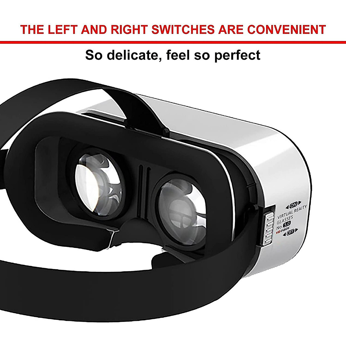VR Glasses 3D Virtual Reality Smart Digital Glasses Headset for 4.0-6.7", Compatible with iOS and Android Systems, for IMAX Movies and Games with Remote Control