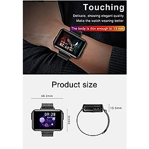 T91 Smart Bracelet 2 in 1 Smart Watch TWS Wireless Bluetooth Headset 1.4 Inch IPS Screen Health Monitor Fitness Tracker Earbuds Combo Running Music Wristband (Black Steel)