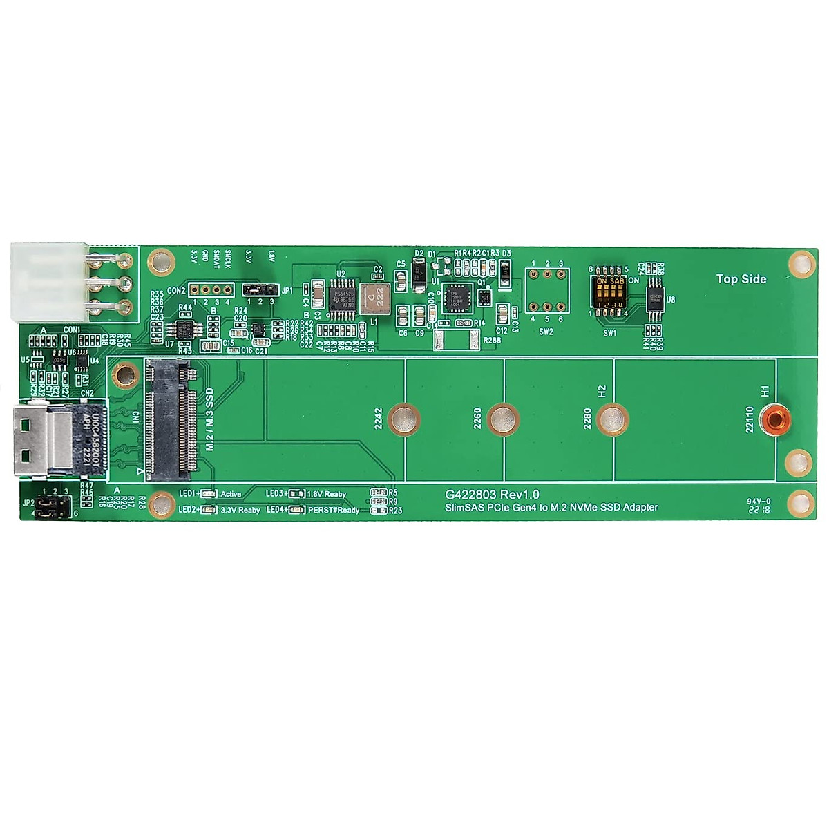 Micro SATA Cables | SlimSAS 4i PCIe 4.0 M.2 NVMe SSD Adapter