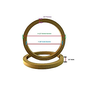 Audiopipe RING8GR Nippon 8 Mdf Speaker Ring With Bevel