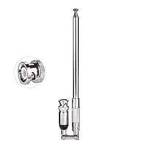 Bingfu 20-1300MHz Police Scanner Antenna 8 Section Telescopic BNC Male Ham Radio Antenna Handheld CB Radio Antenna Compatible with Uniden Bearcat Whistler Radio Scanner Cobra Midland Portable CB Radio