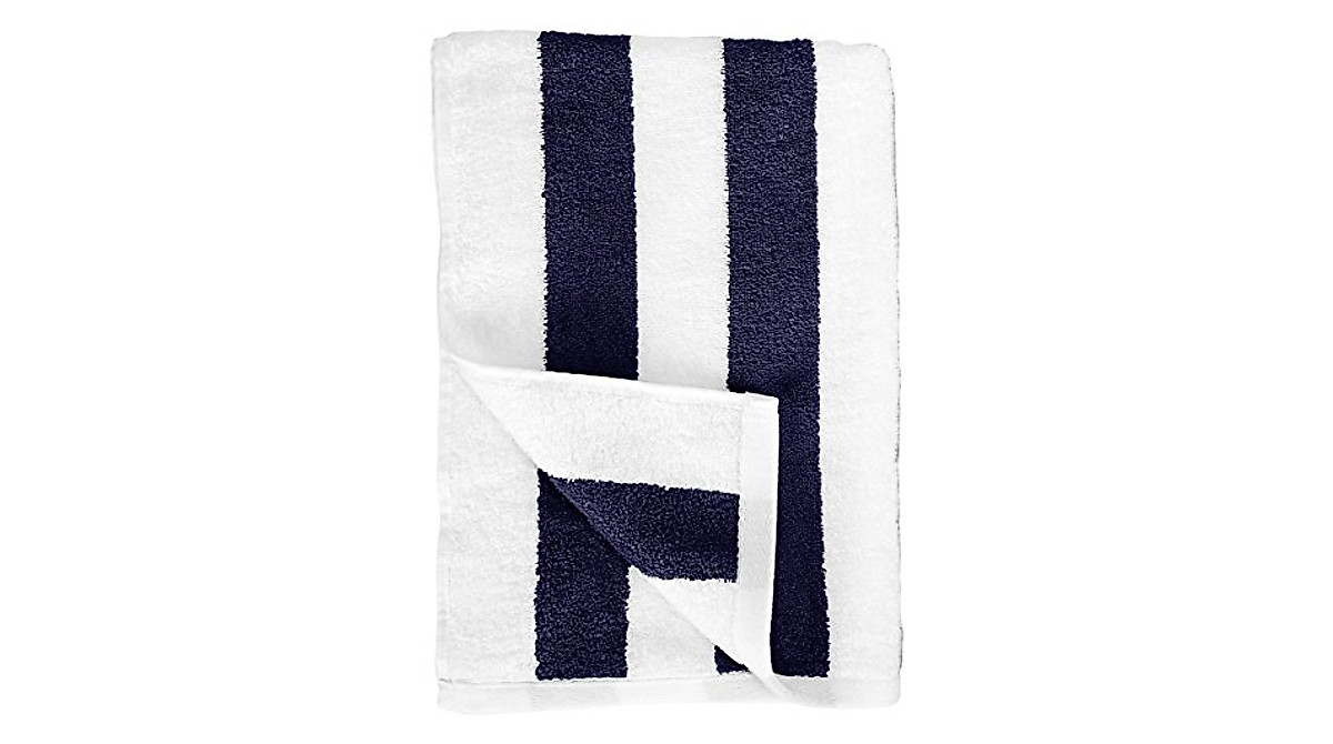 Amazon Basics Navy Blue Beach Towels - 2-Pack, Large & Absorbent