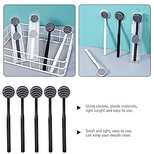 VILLCASE 5pcs cleaning brush tool scraper silicone spatula cleaners coating scrubber clean brush plastic portable brush