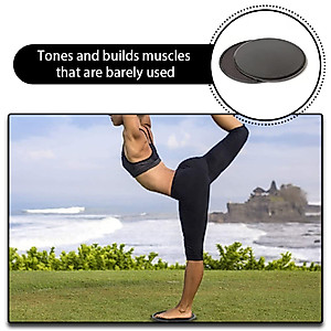 QUANXILXU 2 Pcs Core Workout Sliders Double Side Usage Strength Sliders Wear Resistant Exercise Gliding Discs for Home, Carpet Hardwood Floors Yoga, Pilates