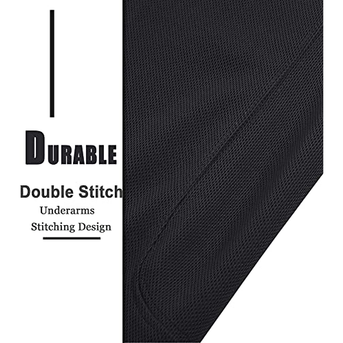 TACVASEN Men's Long Sleeve Polo Shirts Collar Shirts Quick Dry Golf Polo Fishing Tee Shirts Black Polo Shirt for Men