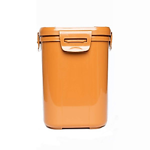 Crazy Korean Cooking Premium Kimchi, Sauerkraut Fermentation and Storage Container with Inner Vacuum Lid, Sandy Brown, 0.9 gallon (3.4 L) (0.9 Gal (3.4L) 1 PACK)