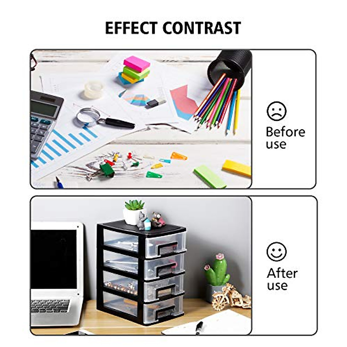 BESPORTBLE 1PC Storage Cabinet Multi-Layer Portable Durable Organizer Shelf Storage Box Storage Rack for Home Office Bedroom (21x15x25cm)