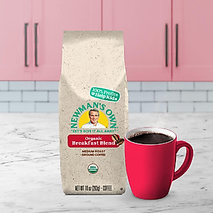 Newman's Own Organics Newman's Breakfast Blend, Ground Coffee, Medium Roast, Bagged 10oz