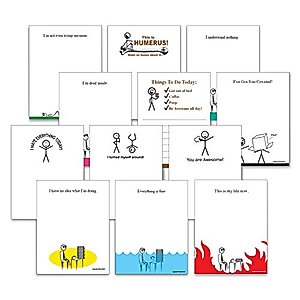 Guajolote Prints - Assorted Notepads (12 Pack) - 4 X 5.25 inch, 50 sheets - Funny Office Gift for Coworkers, Boss, Managers, Teachers, and Friends - To Do Lists, Reminders, Memos for Home, Work, School