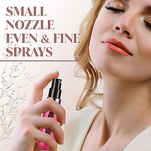 VuseOne Travel Perfume Atomizer Set - Portable Mini Refillable Spray Bottle 5ml for Perfumes and Fragrances, Scent Pump Case for Travel - Convenient for Travel, Gym, Gifts, and Everyday Use - 4 Pack