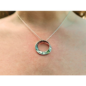 The Token Shop Sterling Silver Let Go and Let God Mobius Pendant Necklace 18” Length | Sobriety Gifts for Women in Recovery
