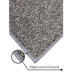 KOECKRITZ Custom Cut-to-Fit Indoor Frieze Area Rug - 25 oz Pewter Carpet - Soft and Loose Pile - Ideal for Living Room, Bedroom, Entryway, Dorms, Office, Homes, Apartments - 10'x12'