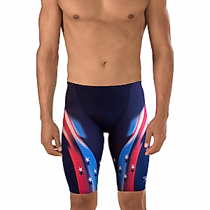 Speedo LZR Elite 2 USA Jammer,Navy/Red/White (410),27