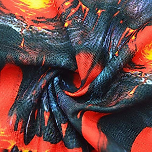 Obacle Skull Face Mask Half for Dust Wind UV Sun Protection Seamless 3D Tube Mask Bandana for Men Women Thin Breathable Skeleton Mask Motorcycle Riding Biker Cycling Sports Festival (Fire Face Skull)