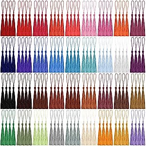 144 Pcs Bookmark Tassels for Crafts Keychain Graduation - Bookmark Tassels for Crafts, Key Chain Tassels for Jewelry Making, Mini Tassels for Graduation, Book Marks