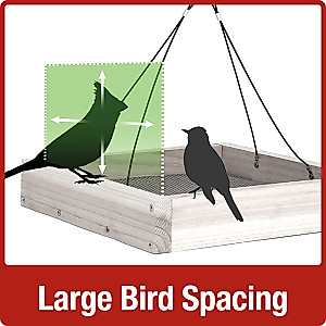 Nature's Way Bird Products CWF3 Cedar Platform Tray Bird Feeder 12" x 12"