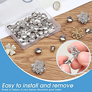 40PCS Locking Pin Back Locking Pin Keeper Clasp, Metal Pin Backing for Brooch Enamel Lapel Pin Lock