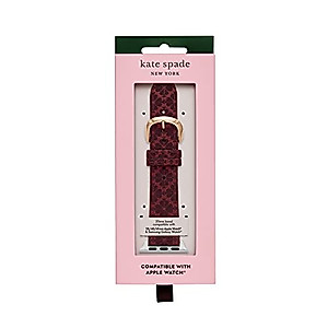 Kate Spade New York women's burgundy jacquard band for apple watch®, 38/40/41mm (Model: KSS0140)