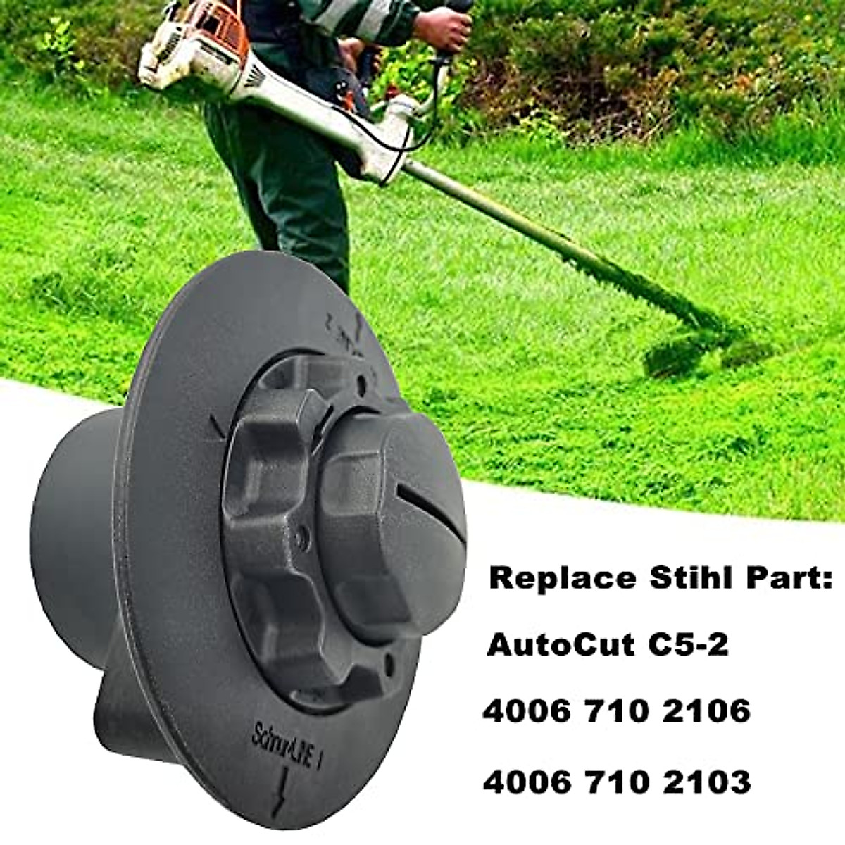 Anpongta Replacement AutoCut C5-2 Trimmer Head for Stihl FS38 FS40 FS40C FS45 FS45C FS46 FS50 FSE60 Weed Eater Head 4006 710 2106, 4006 710 2103