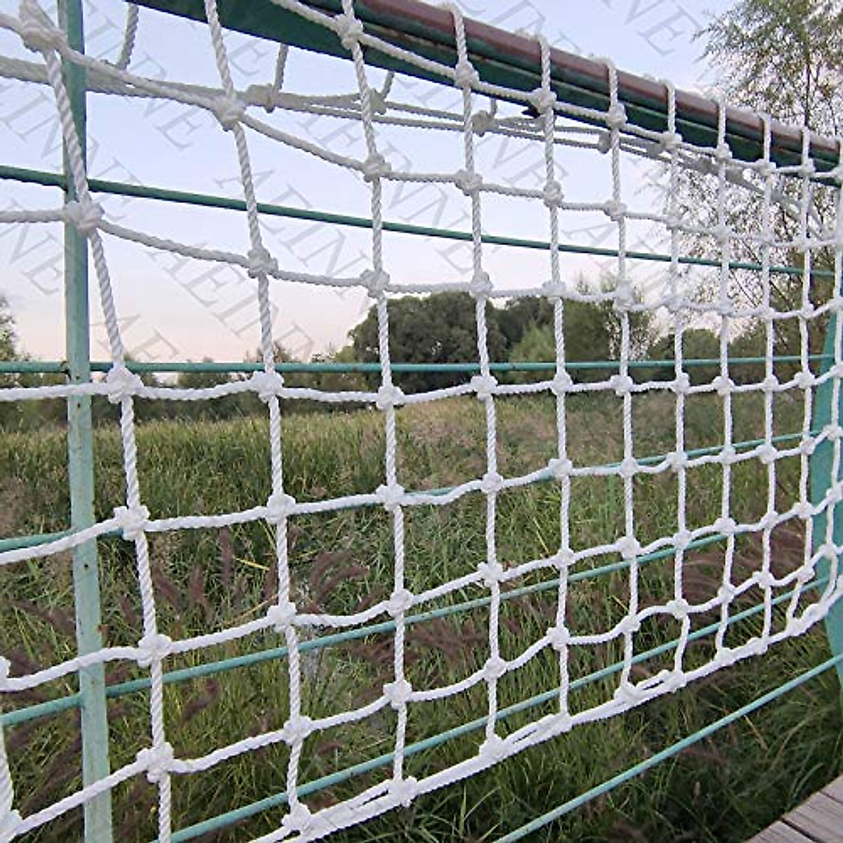 AEINNE Safety Netting for Fall Prevention, Safety Netting for Stairs Kids Balcony Safety Net Patio Child Rope Netting Bannister Fence Railings Children Protective Protection Nylon Cargo Nets, White