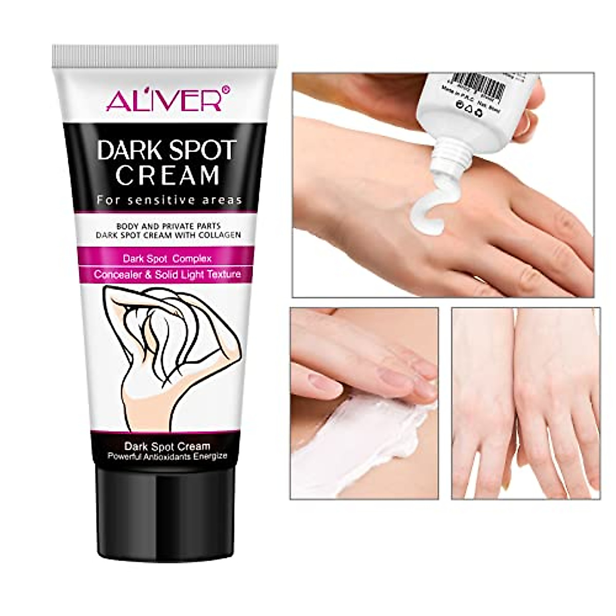 Dark Spot Cream, Natural Underarm Cream, Dark Spot Cream Corrector for Neck and Dark Spots, Sun Spots, Age Spots, Hyperpigmentation, Even Sensitive Skin-Instant Result