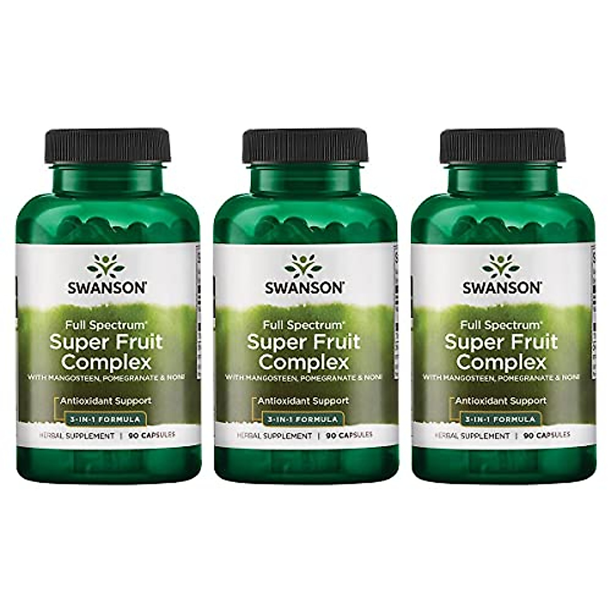 Swanson Mangosteen/Pomegranate/Noni Complex Antioxidant Support Gastorintestinal Support 240/240/240 Milligrams 90 Capsules (3 Pack)