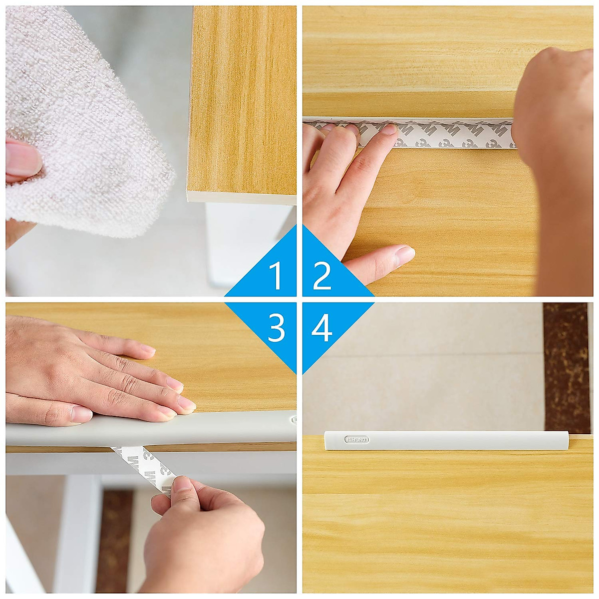 Wall Corner Protector, Safety Baby Proofing Corner Cushion Table Edge Strip Protective Guard Table Corner Edge Furniture Protectors with Double Side Tape