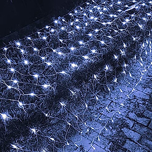 Dazzle Bright 33FT 100 LED Christmas String Lights + 360 LED 12FT x 5 FT Christmas Net Lights