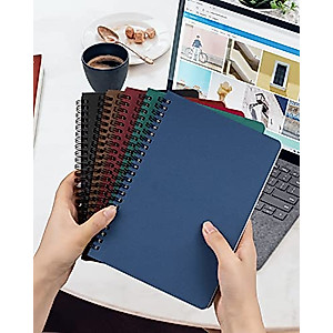 Spiral Notebooks A5 Lined 10Pcs College Ruled Journals Bulk-5 Colors Cover, 120 Pages/60 Sheets, 8.3 "x 5.8", for Students Office Business Subject Diary Ruled Book