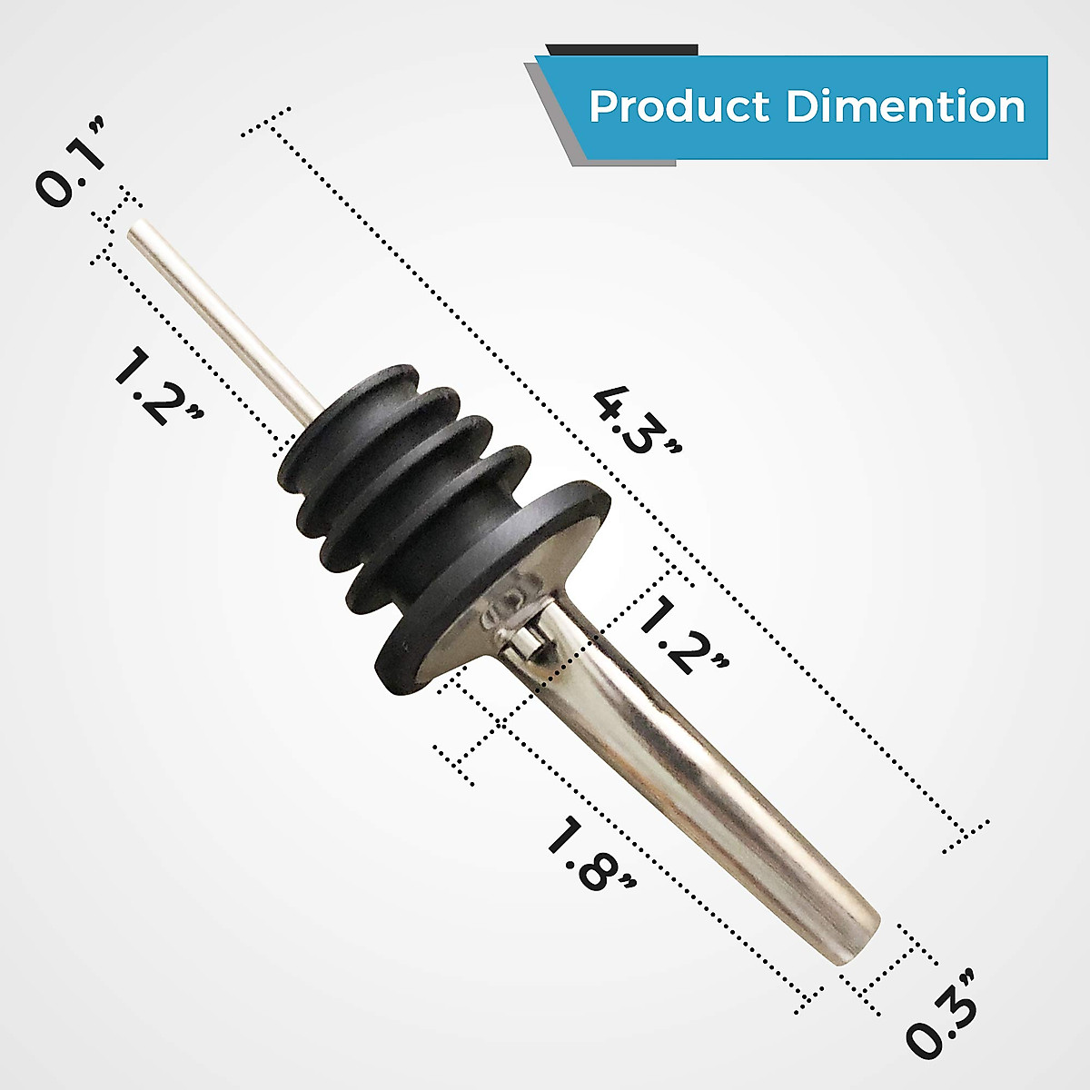 Trovety Rose Gold Liquor Bottle Dispenser Spouts – Classic Speed Pours for Alcohol, Olive Oil and Shave Ice Syrup – Rustproof Stainless Steel with Tapered Pouring Funnels and Dust Caps (2 Pack)