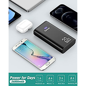 Ceeya Portable Charger PD 20W Battery Pack USB C high-Speed Charging 26800mAh Power Bank LCD Display with Type C Out & in,External Battery Backup for MacBook,iPhone 12,13,14,Samsung,Heated Vest,etc