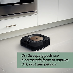 iRobot Braava jet m6 (6012) Ultimate Robot Mop- Wi-Fi Connected, Precision Jet Spray, Smart Mapping, Works with Alexa, Ideal for Multiple Rooms, Recharges and Resumes, Black