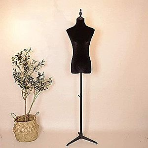 Tailors Dummy Mannequins Female Mannequin Dummy with Metal Base Stand, Adult Women Dress Form for T-Shirts/Suits/Wedding Gown, Hollow Plastic Body & Easy Install Dressform Mannequin