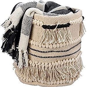 Primitives by Kathy Black Tassels Decorative Bin