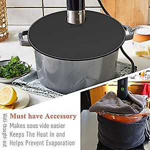 Sous Vide Lid for Precision Cooking - Fits Anova Culinary Sous Vide Precision Cooker, Sous Vide Silicone Lid Fits for Standard 10 1/2" Pot - Helps to lessen evaporation Great for long term cooking