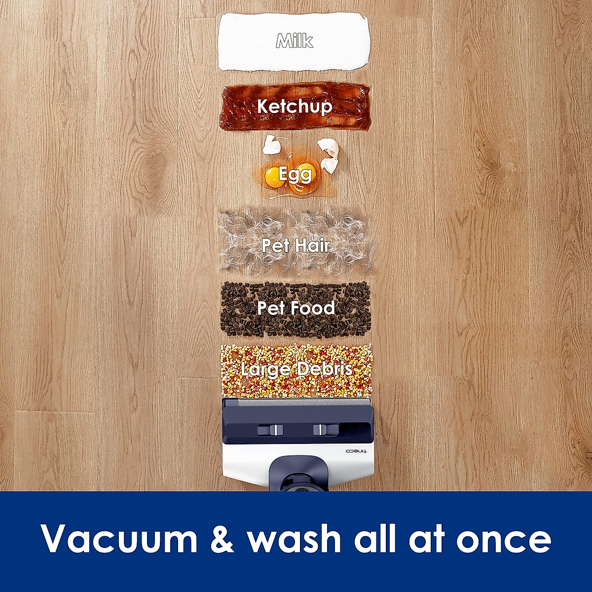 Tineco Floor ONE S5 Blue & Replacement HEPA Assembly & Brush Roller & 280ml Solution Set, Cordless Wet Dry Vacuum Cleaner and Mop