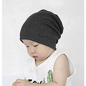 Toddler Cotton Beanies for Boys Baby Warm Slouchy Skullcap Hats Infant Baby Toddler Beanie Knit Caps for 6-60 Months