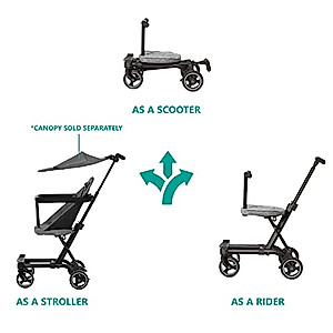 Dream On Me Lightweight And Compact Coast Rider Stroller With One Hand Easy Fold, Adjustable Handles And Soft Ride Wheels, Grey