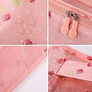 Fxkoolr Packing Cubes for Suitcases - 7 Pieces,Light Packing Cubes for Travel, Suitcase Organizer Bags Set, Luggage Organizers for Suitcase, Water-Resistant Travel Essentials, Pink Cherry