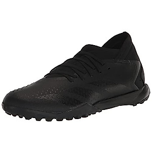 adidas Unisex Predator Accuracy.3 Turf Soccer Shoe, Black/Black/White, 9 US Men