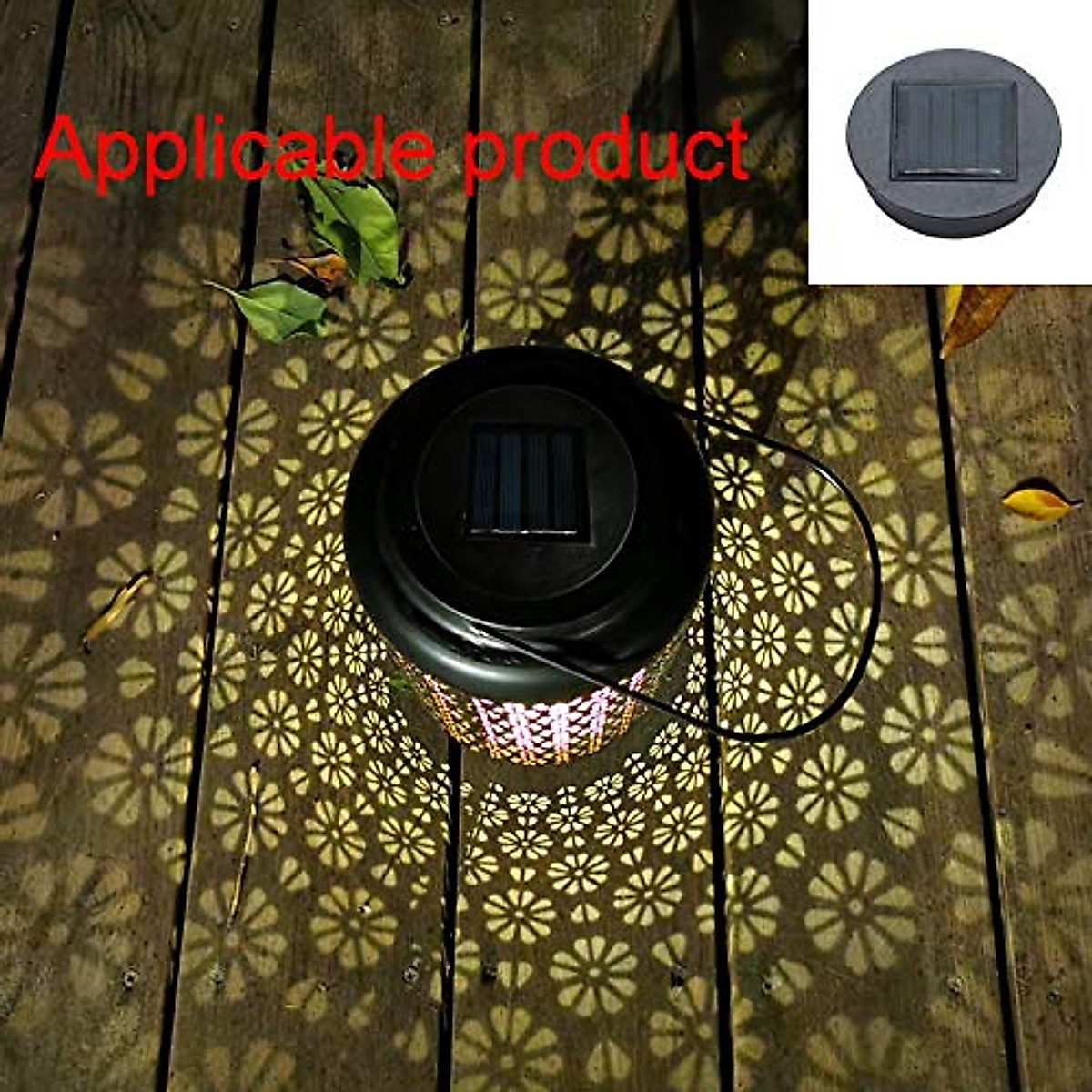 Solar-Lantern Waterproof Lights Replacement Top - Garden Decor Outdoor Lighting Decorative Patio Lighting Solar Replacement Top (Warm White, 2 Pack)…