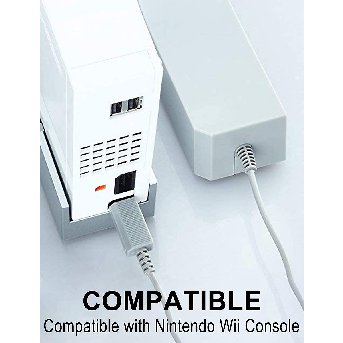 Wii Accessories Bundle - Wii AC Power Adapter Block, Composite AV Cable Cord and Wired Motion Sensor Bar for Wii