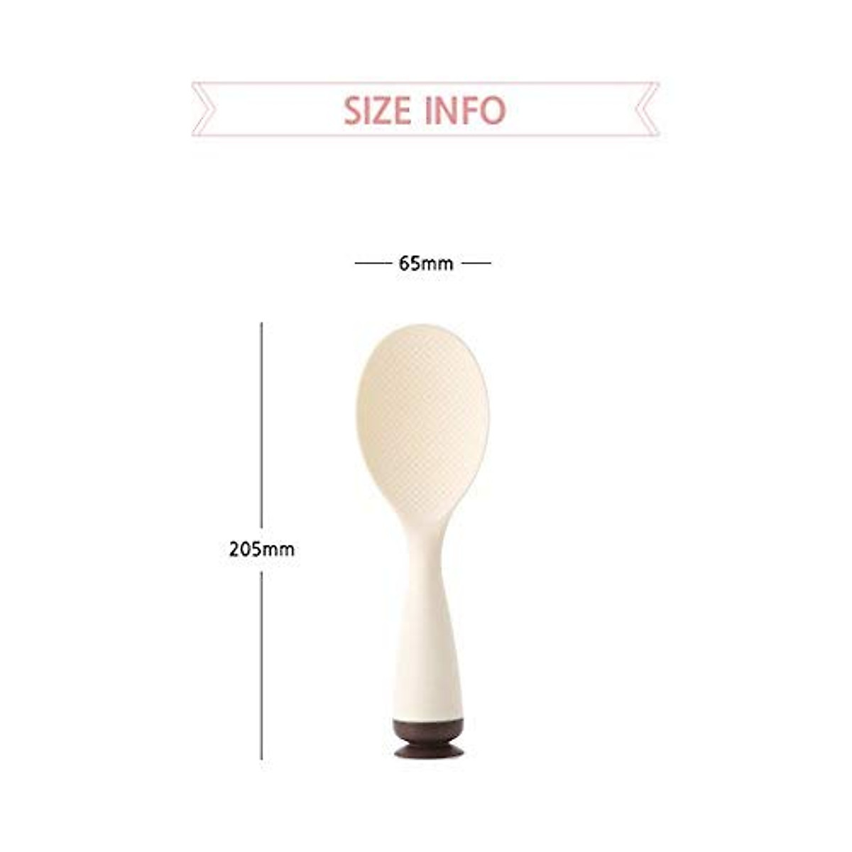 Nineware Standing Mountable Rice Paddle | Non-stick embossed, Good Grip | Dishwasher Safe | Made in Korea (Pink)