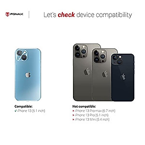 Fonax [3 in 1 bundle] Fonguard Crystal Clear Case (Anti-Yellowing Technology) for iPhone 13 (2021) 6.1 inch with 1 3D (Full Screen) Tempered Glass Screen Protector (9H level) + 1 Camera Lens Protector