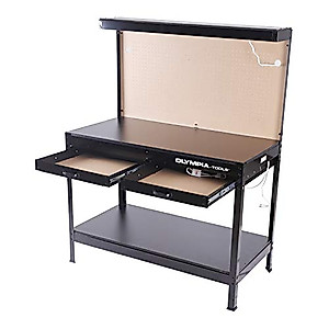 Olympia Tools Multipurpose Workbench with Light, 87-883-917 , Black
