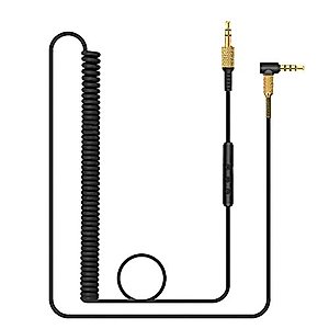 BUTIAO Major 3 Cable, Replacement Audio Cable Extension Cord with Mic Microphone Remote Control for Marshall Major 2 II Major 3 III Major 4 IV Monitor II Mid A.N.C Headphones (Black)